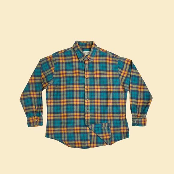 St. John's Bay | Shirts | Vintage 8s Xl Flannel Shirt St Johns Bay Teal ...